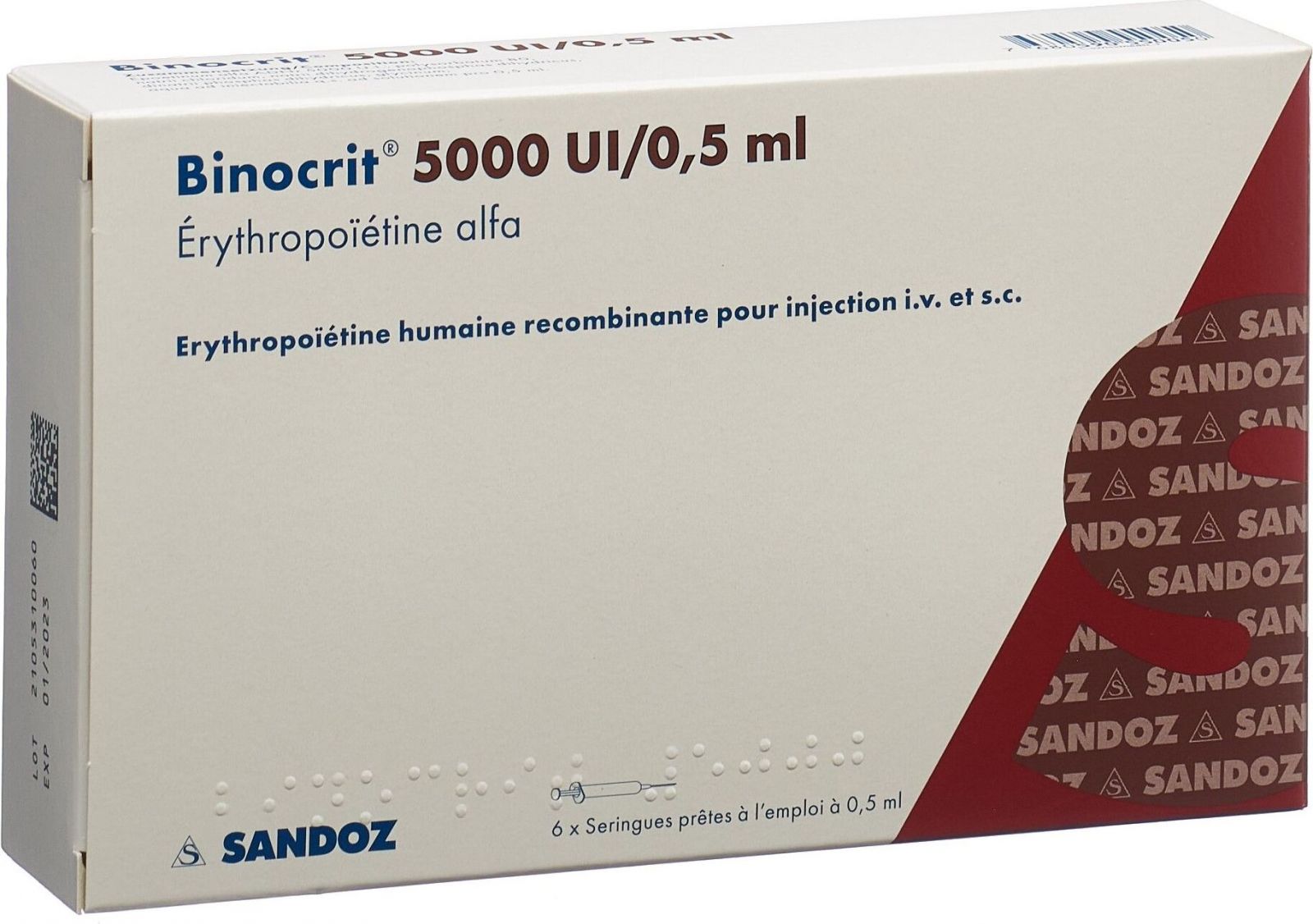 Binocrit Injektionslösung 5000 E/0.5ml 6 Fertigspritzen 0.5ml in der ...