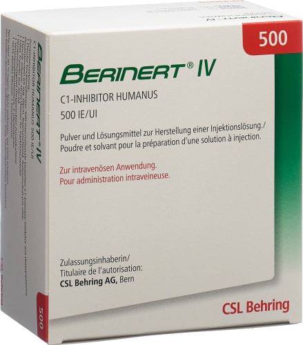 Berinert Iv Trockensubstanz 500 Ie C Solv Set in der Adler Apotheke
