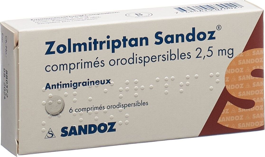 Zolmitriptan Sandoz Schmelztabletten 2.5mg 6 Stück in der Adler Apotheke