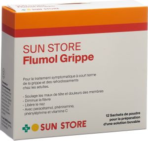 Sun Store Flumol Grippe Pulver Beutel 12 Stück in der Adler Apotheke
