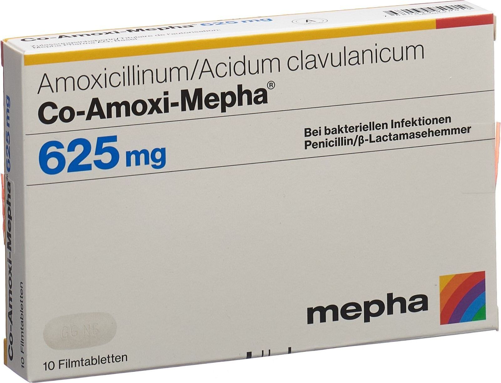 Co-amoxi Mepha Filmtabletten 625mg 10 Stück in der Adler Apotheke