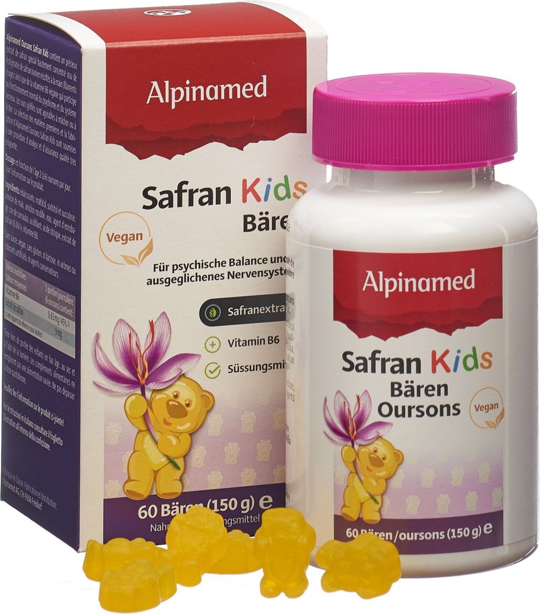Alpinamed Safran Kids Bären Dose 60 Stück in der Adler Apotheke