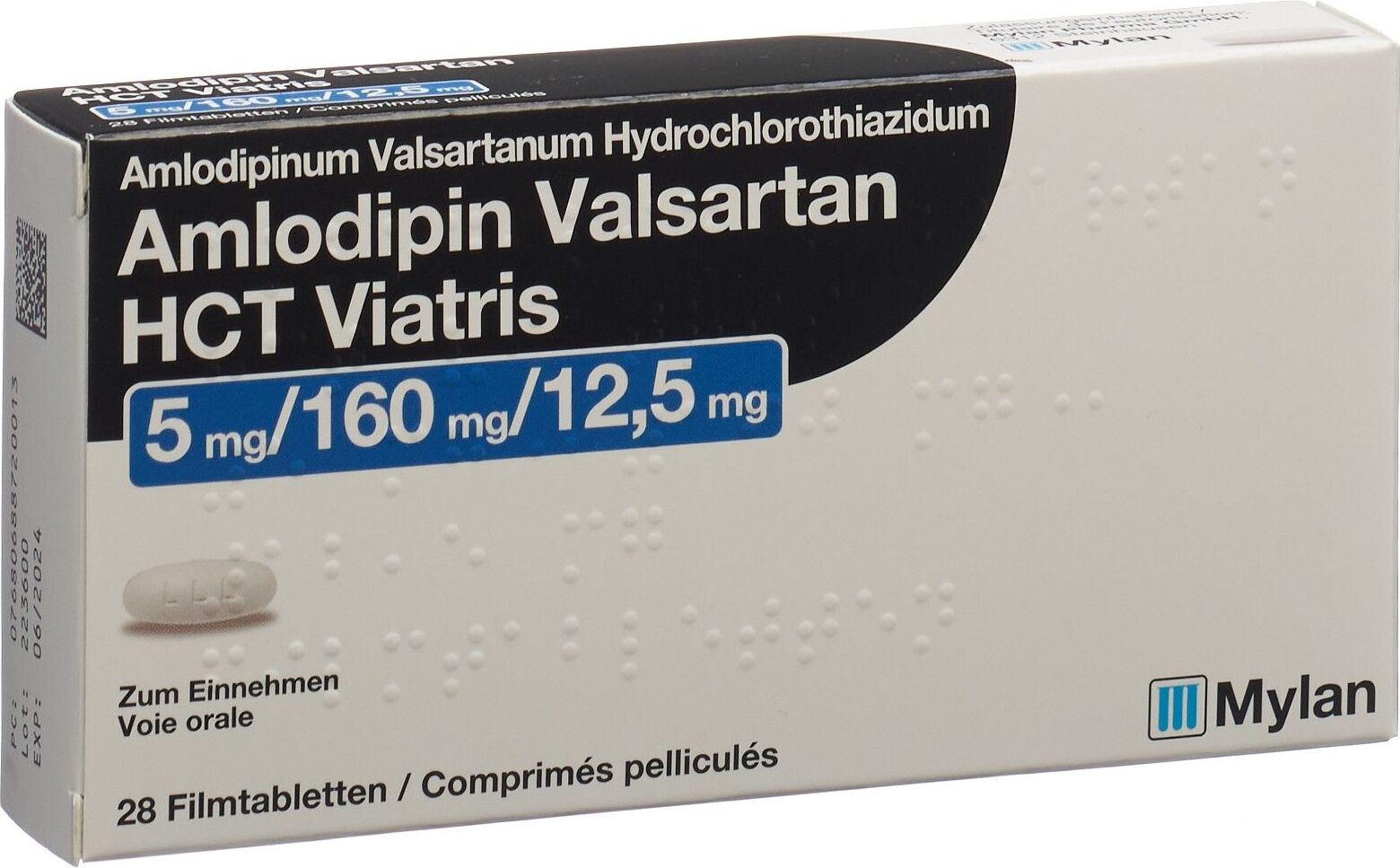 Amlodipin Valsartan HCT Viatris 5/160/12.5 28 Stück in der Adler Apotheke