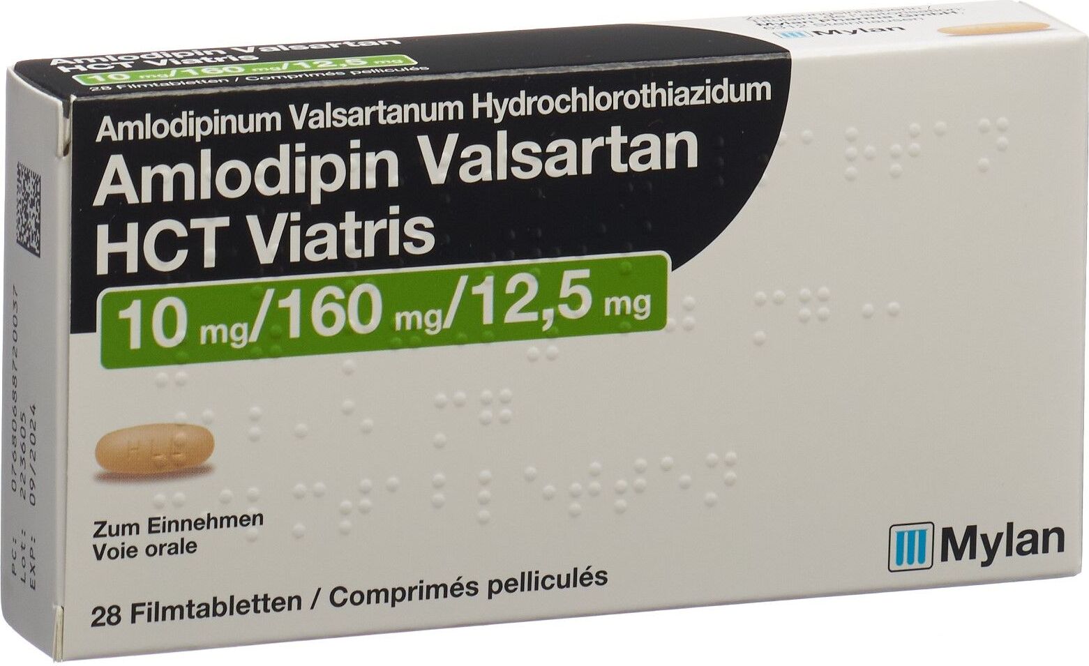 Amlodipin Valsartan HCT Viatris 10/160/12.5 28 Stück in der Adler Apotheke