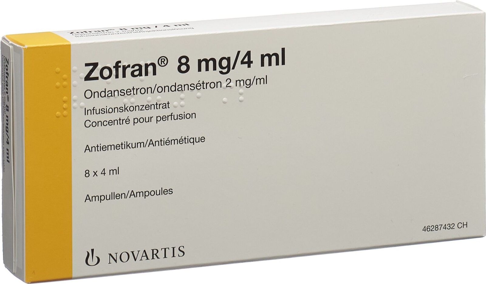 Zofran Infusionskonzentrat 8mg/4ml 8 Ampullen 4ml in der Adler Apotheke