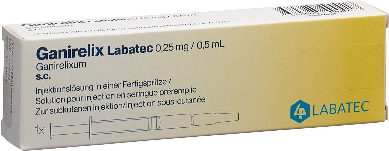 Ganirelix Labatec Injektionslösung 0.25mg/0.5ml Fertigspritze in der ...