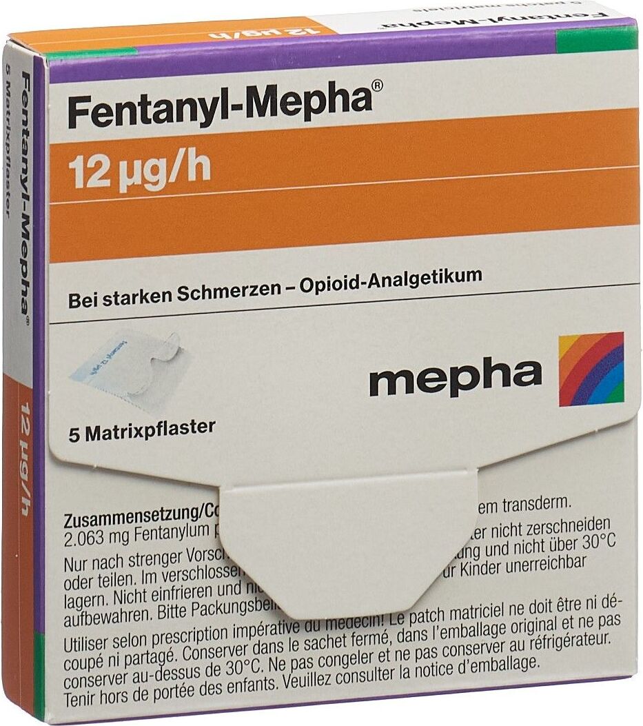 Fentanyl Mepha Matrixpfl 12 Mcg/h 5 Stück in der Adler Apotheke