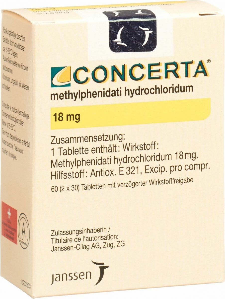 Concerta Tabletten 18mg 60 Stück in der Adler Apotheke