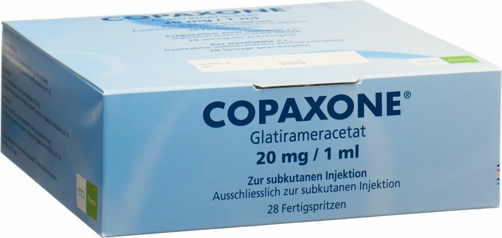Copaxone Injektionslösung 20mg/ml 28 Fertigspritzen 1ml in der Adler ...