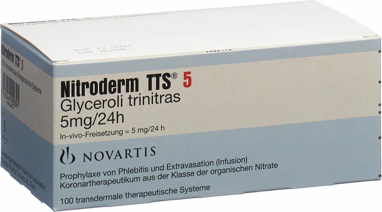 Nitroderm 5 Tts 5 Mg/24h 100 Stück in der Adler Apotheke