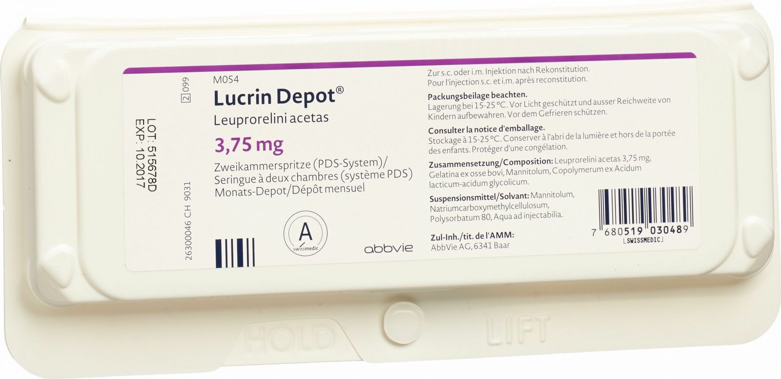 Lucrin Depot Pds Trockensubstanz 3.75mg Fertigspritze in der Adler Apotheke