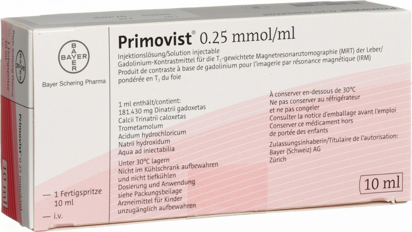 Primovist Injektionslösung 0.25 Mmol/ml Fertigspritze 10ml in der Adler ...
