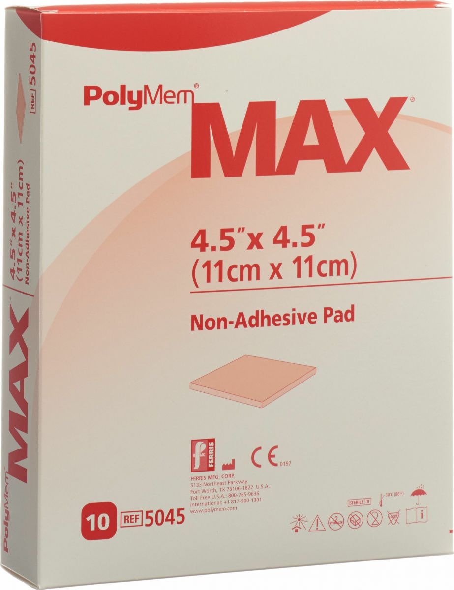 Polymem Max Superabsorber 11x11cm Non Adh St 10 X in der Adler Apotheke