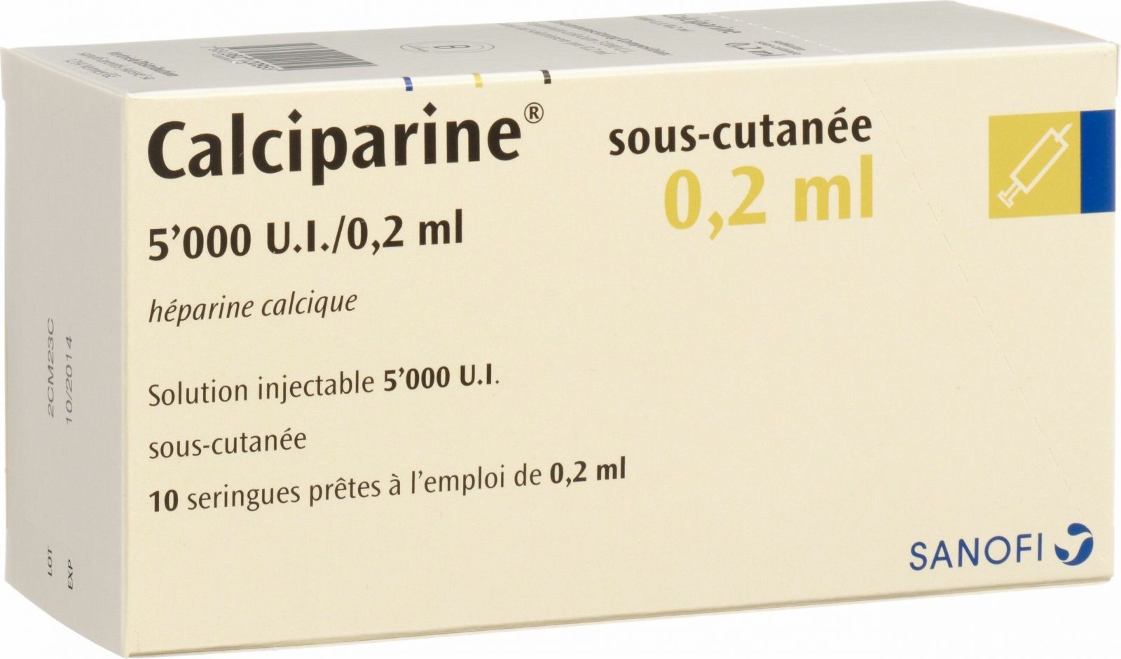 Calciparine 5000 E/0.2ml S.c. 10 Fertigspritzen 0.2ml in der Adler Apotheke