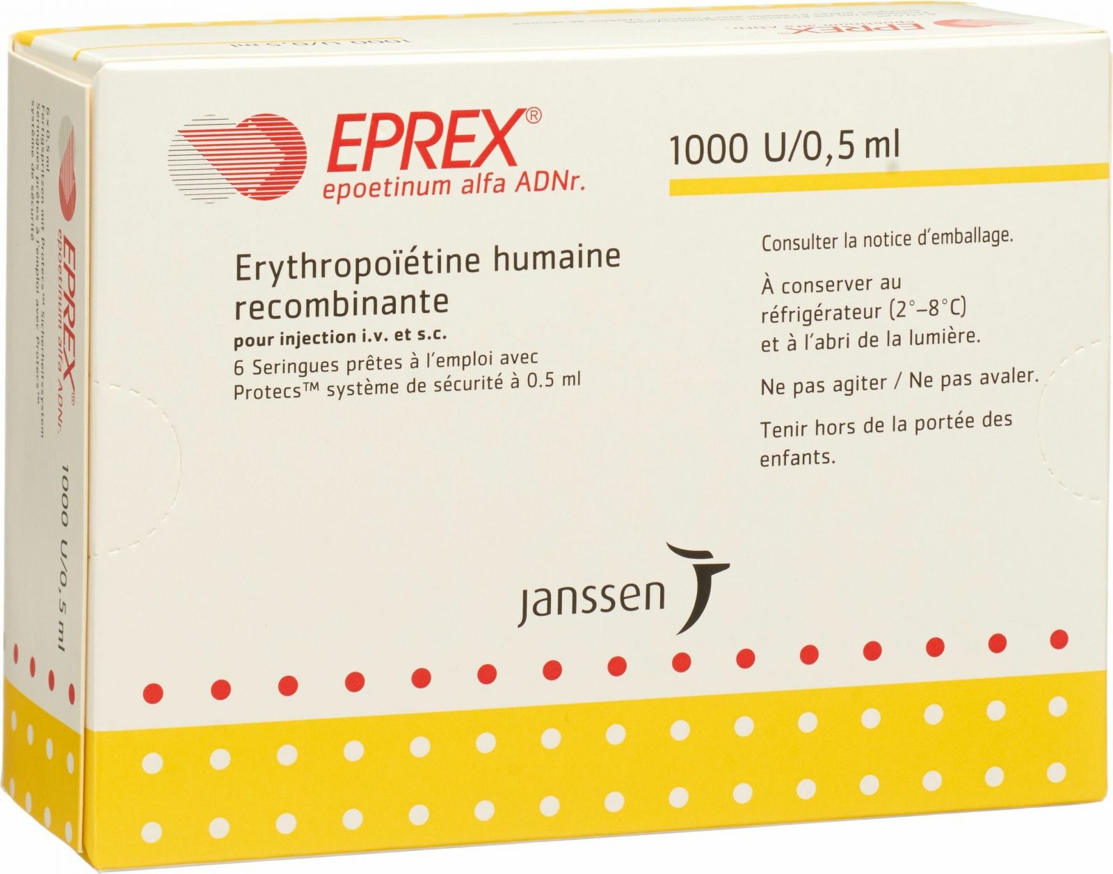 Eprex 1000 E/0.5ml (protecs) 6 Fertigspritzen 0.5ml in der Adler Apotheke