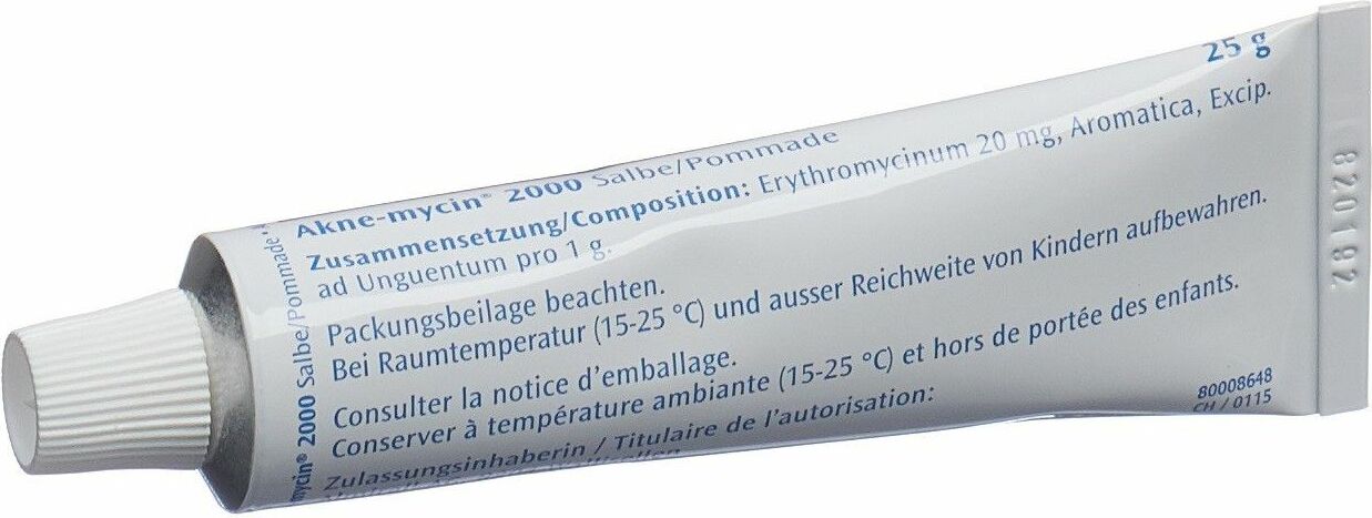Akne Mycin 2000 Salbe 20mg Tube 25g in der Adler Apotheke