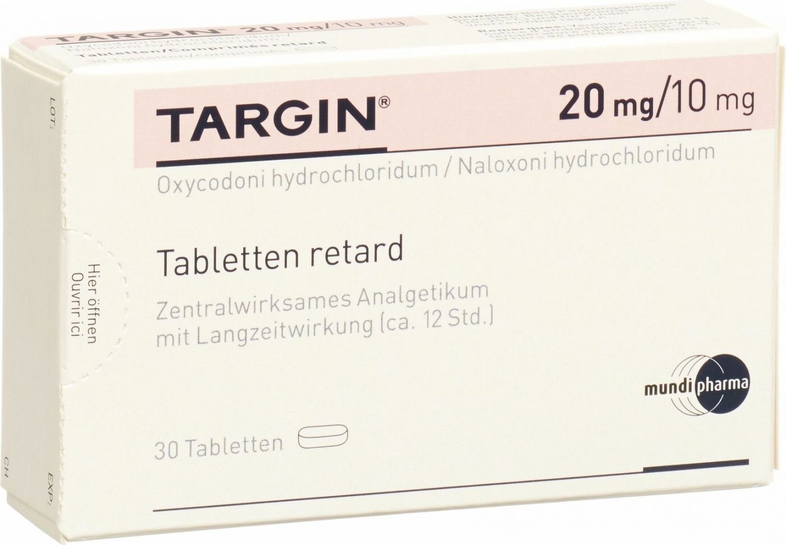 Targin Retard Tabletten 20/10mg 30 Stück in der Adler Apotheke