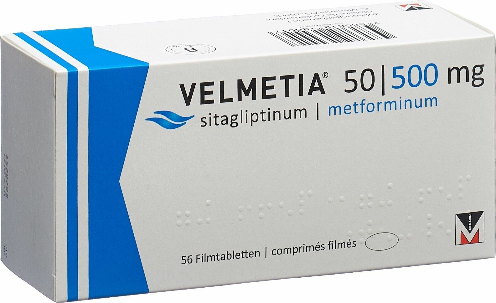 Velmetia Filmtabletten 50/500mg 56 Stück in der Adler Apotheke