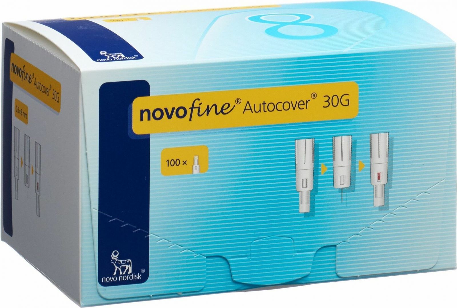 Novofine Autocover Injektionsnadel 8mm 30g 100 Stück in der Adler Apotheke