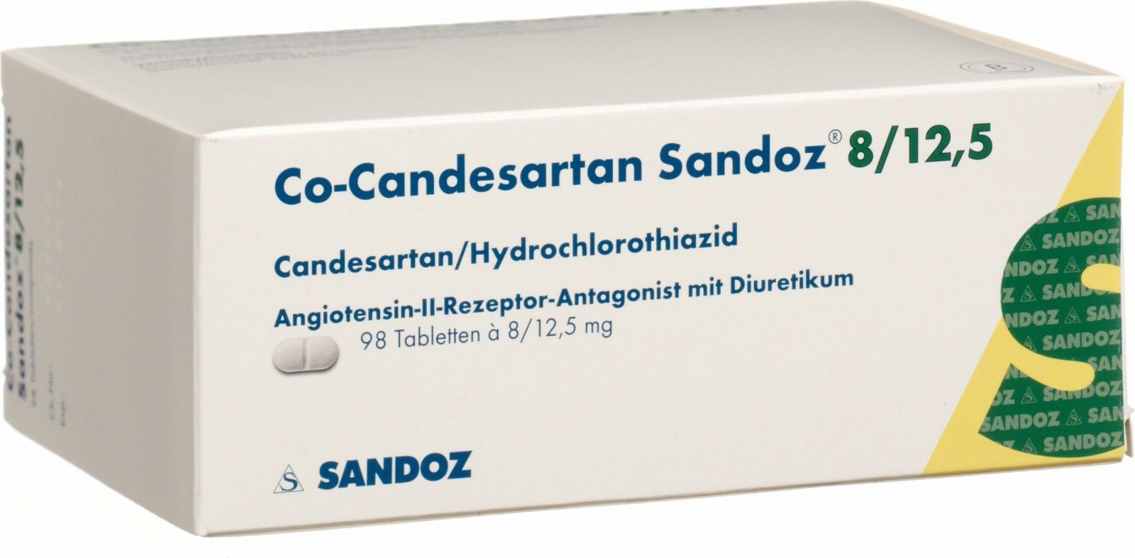 Co Candesartan Sandoz Tabletten 8/12.5mg 98 Stück in der Adler Apotheke