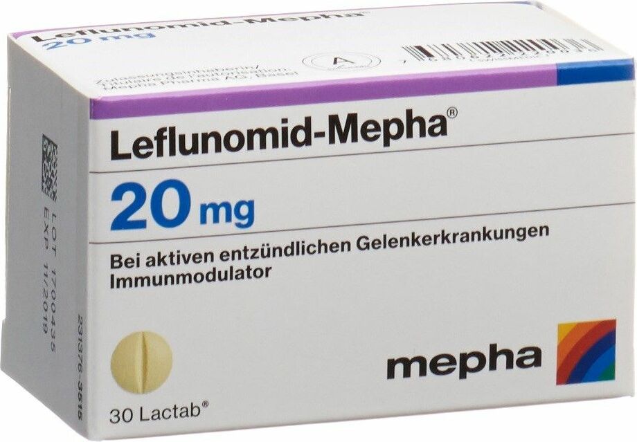 Leflunomid Mepha Lactabs 20mg 30 Stück in der Adler Apotheke