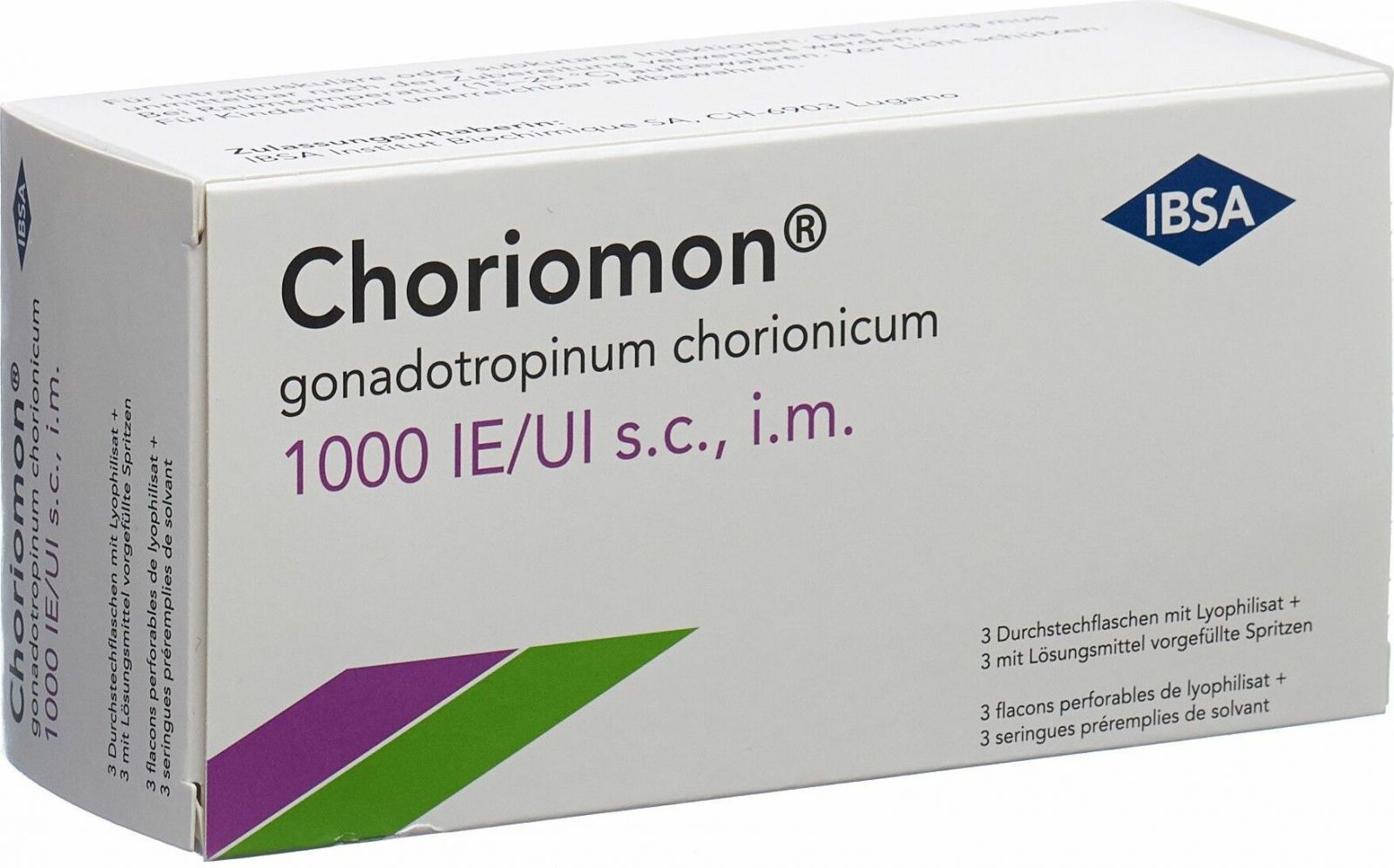 Choriomon 1000 Ie C Solv (spritze) Durchstechflasche 3 Stück in der ...