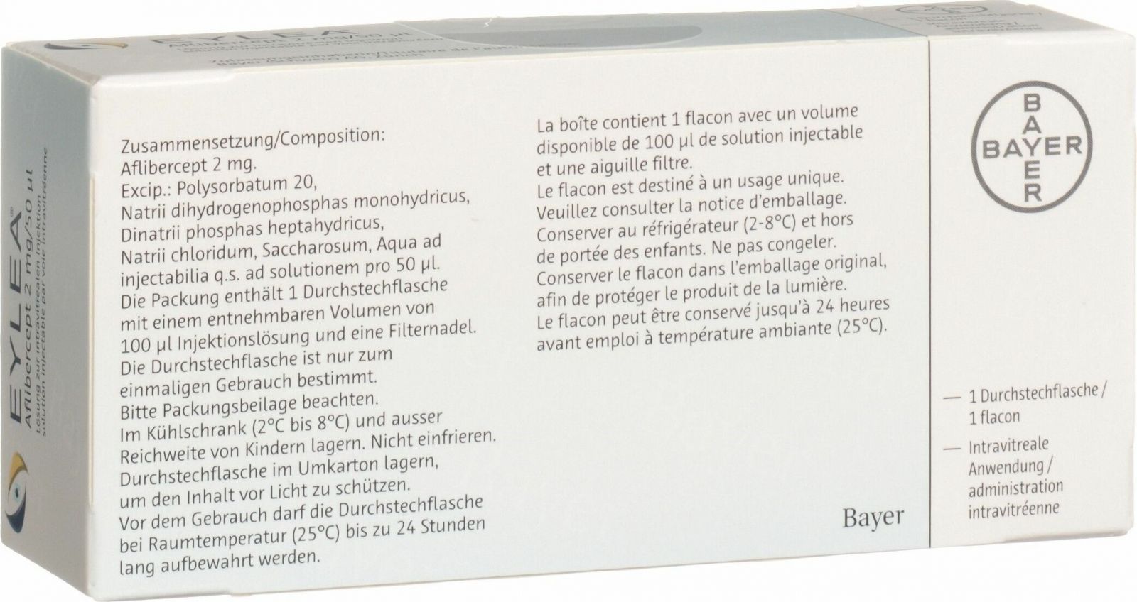 Eylea Injektionslösung 2mg/0.05ml Durchstfl in der Adler Apotheke