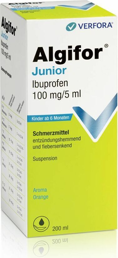 Algifor Junior Suspension 100mg/5ml Neu 200ml in der Adler Apotheke
