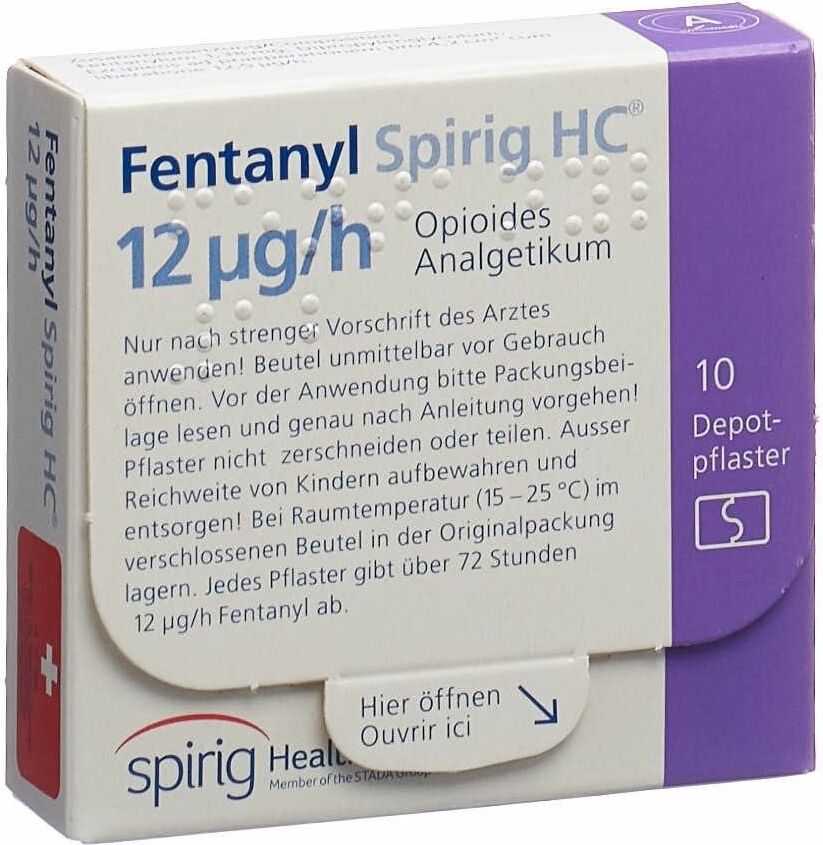 Fentanyl Spirig HC Matrixpfl 12 Mcg/h 10 Stück in der Adler Apotheke