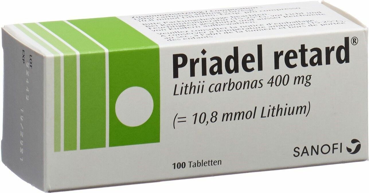 Priadel Retard Tabletten 400mg Retard 100 Stück in der Adler Apotheke